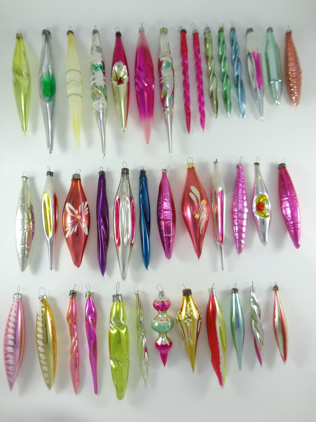 Glass Icicle. Icicles With Spotlight. Thin and Thick Icicles ...