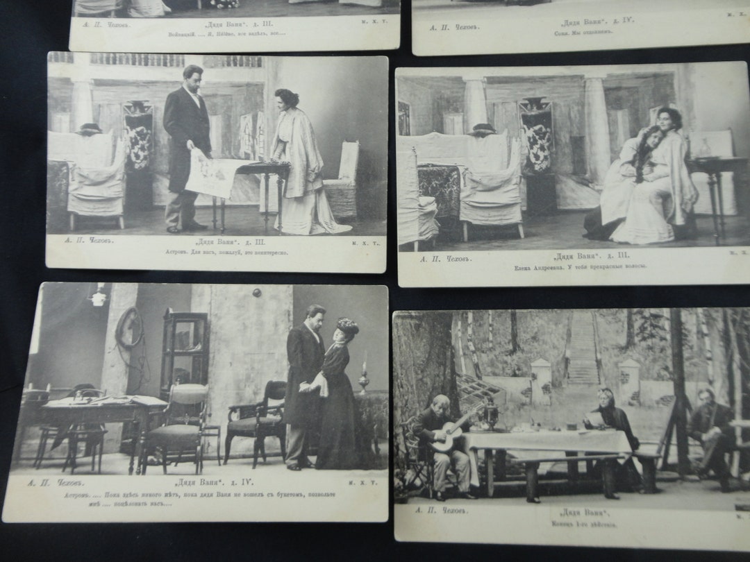 Set of Antique Russian Postcards. Uncle Ivan. Chekhov. Publ. Sherer 1900s - Etsy
