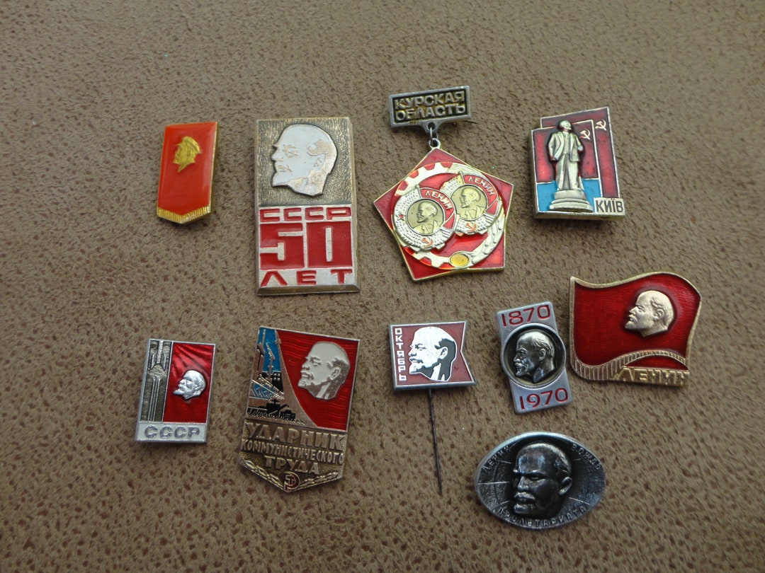 Lenin Vintage Pins. Old Soviet Medal. Soviet Propaganda - Etsy