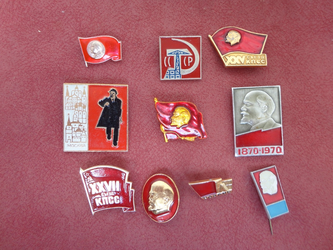 Soviet Propaganda Pins. Old Communist Pin. Vintage Enameled Badge ...