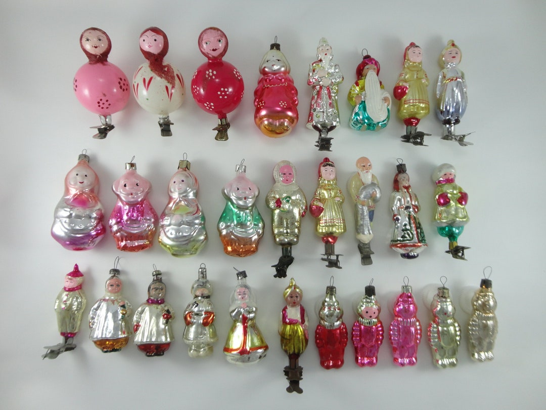 Glass Vintage Christmas Characters. Astronauts. Rare Collectible ...