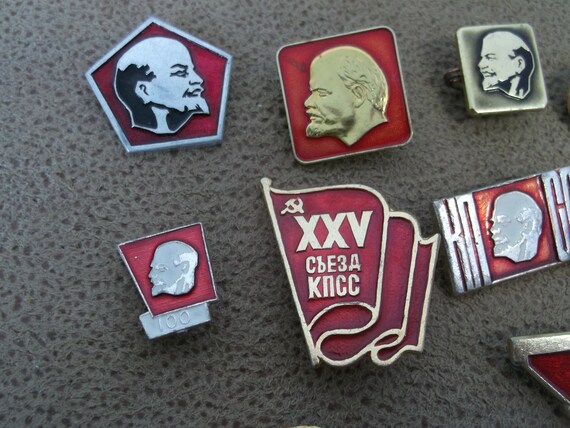 Soviet Old Communist Pins. Lenin Leader Proletariat. … - Gem