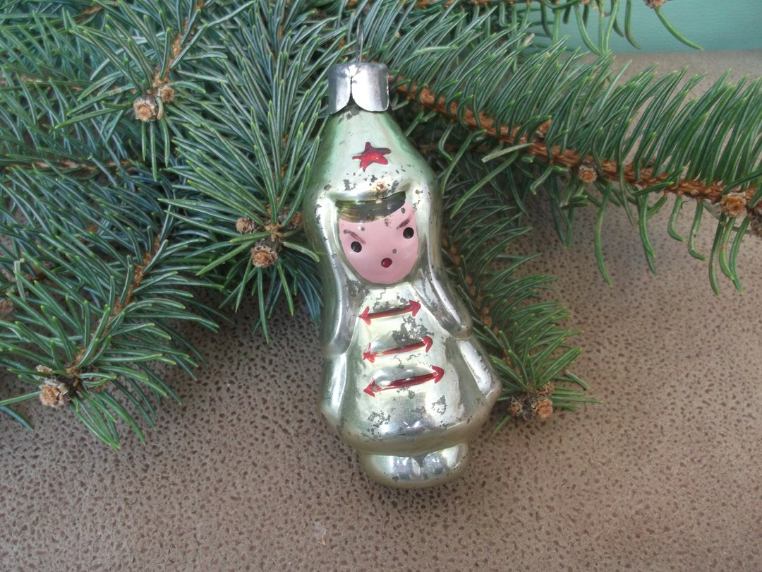 Soviet Communist. Khaki Bolshevik. Red Army Man. Vintage Christmas Tree ...