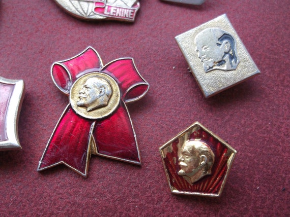Lenin in Cap Pin. Soviet Propaganda Pin. Lenin Leader… - Gem