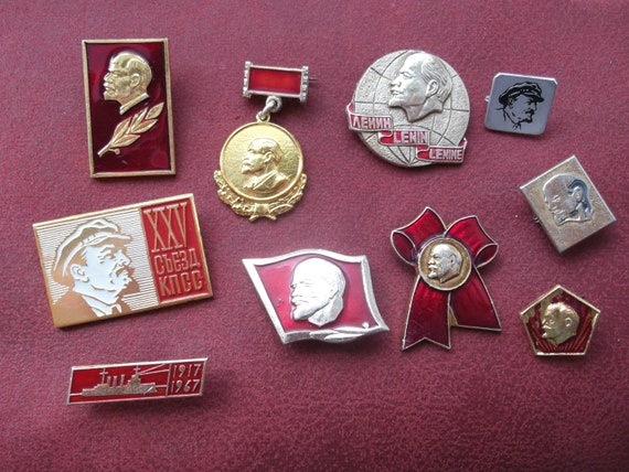 Lenin in Cap Pin. Soviet Propaganda Pin. Lenin Leader of - Etsy