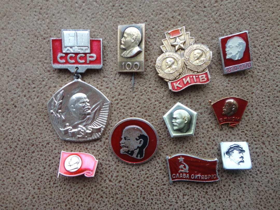 Lenin in Cap Pin. Soviet Propaganda Pin. Lenin Leader of Proletariat ...