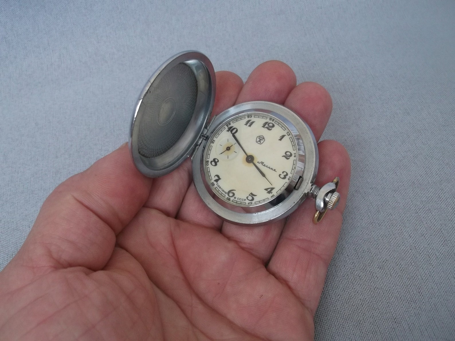 Soviet Pocket Watch / Vintage Watch / Russian Watch Molnija / - Etsy