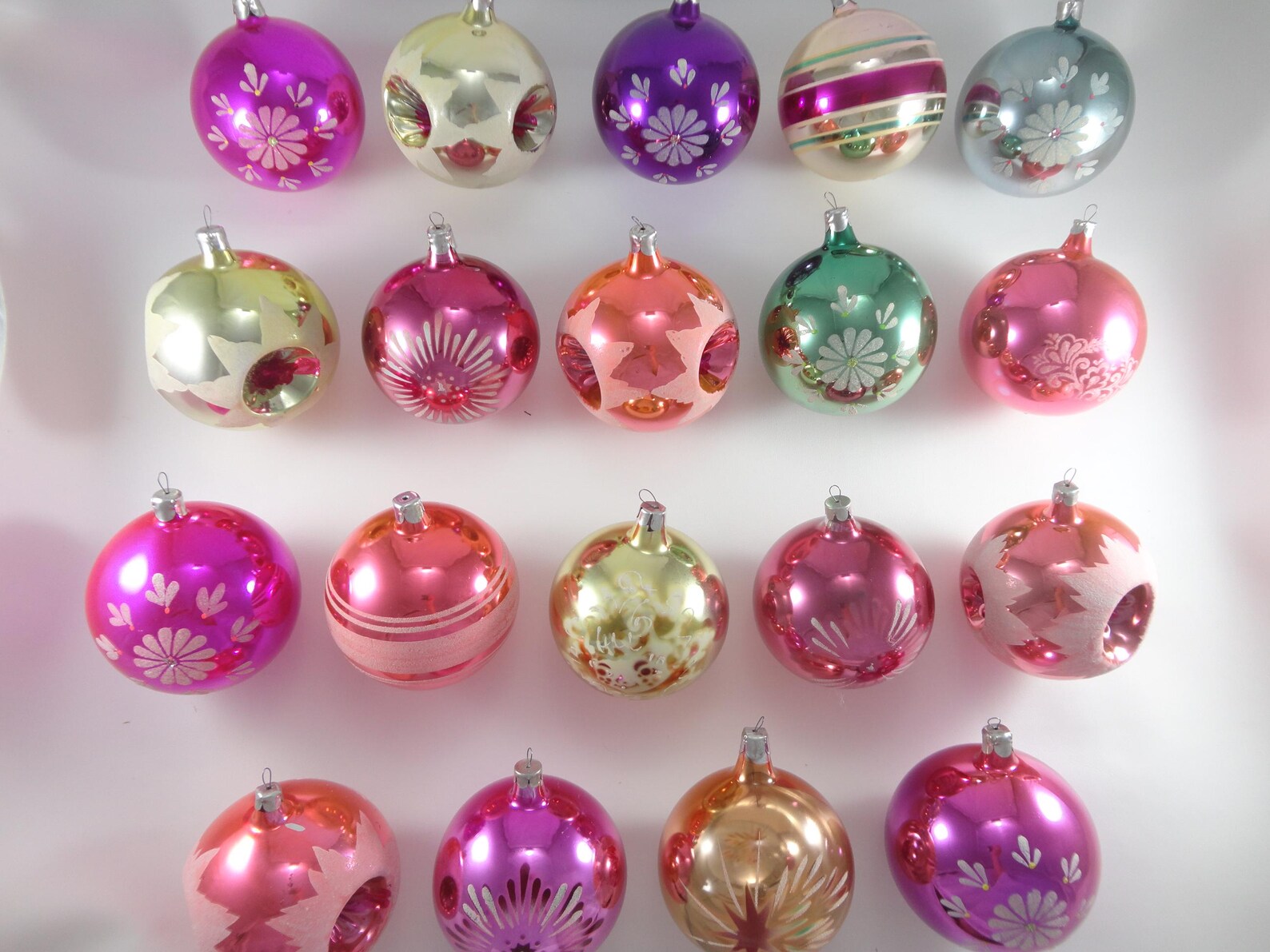 Old Glass Multicolored Balls From the Basement for the Christmas Tree ...