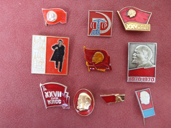 Soviet Propaganda Pins. Old Communist Pin. Vintage En… - Gem