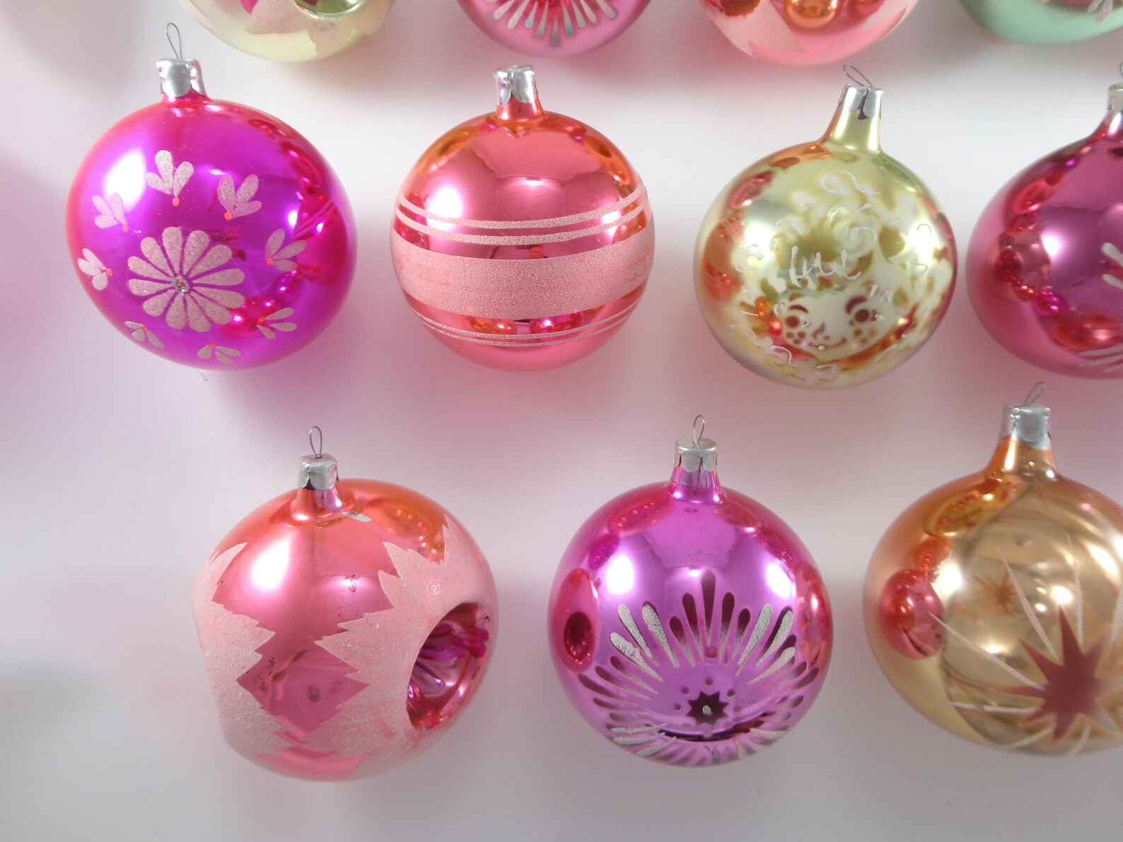 Old Glass Multicolored Balls From the Basement for the Christmas Tree ...