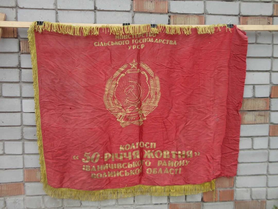 Soviet Dirty Flag Communist Collective Farm Named After the 50th ...
