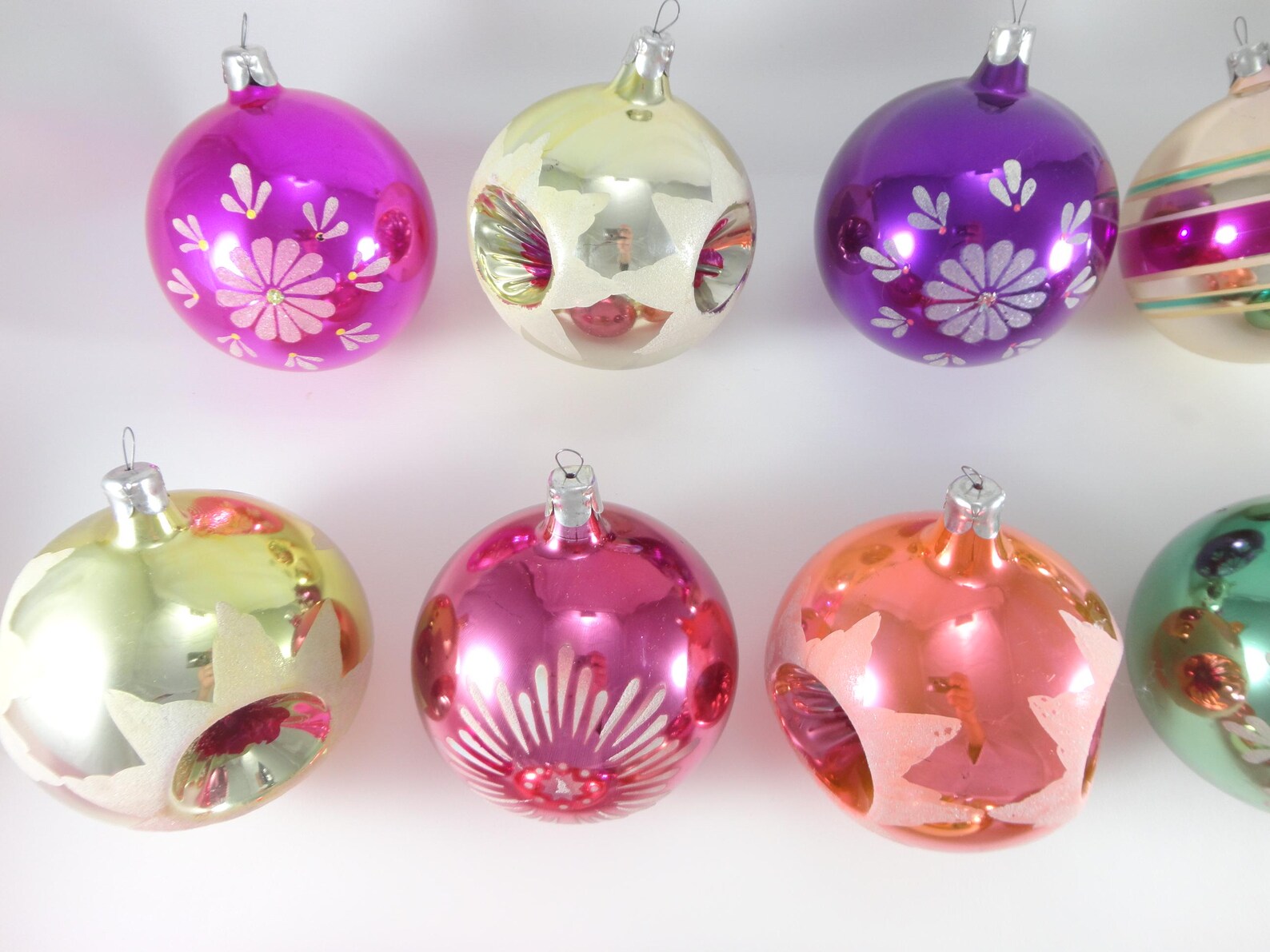 Old Glass Multicolored Balls From the Basement for the Christmas Tree ...