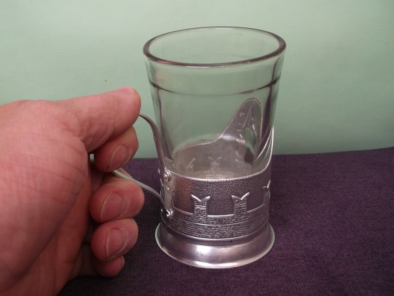Soviet Vintage Cup Holder With Glass Cup. View Kremlin - Etsy