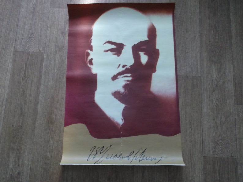 Soviet Original Communist Poster. Lenin Vintage Poster. - Etsy