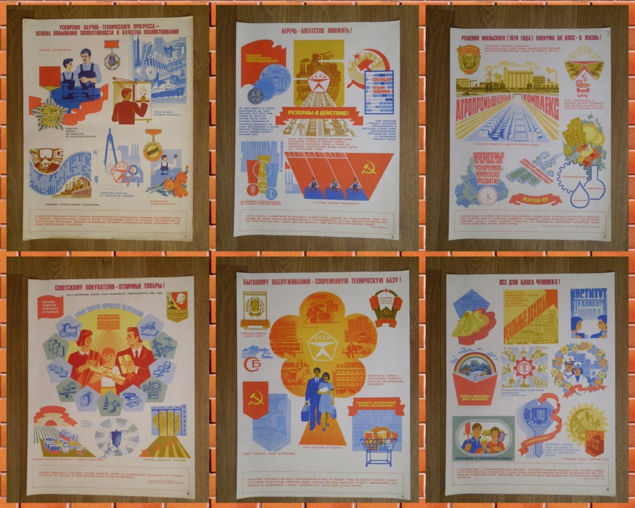 Soviet Original Posters / Full Set 12pcs. 17-22in. / | Etsy