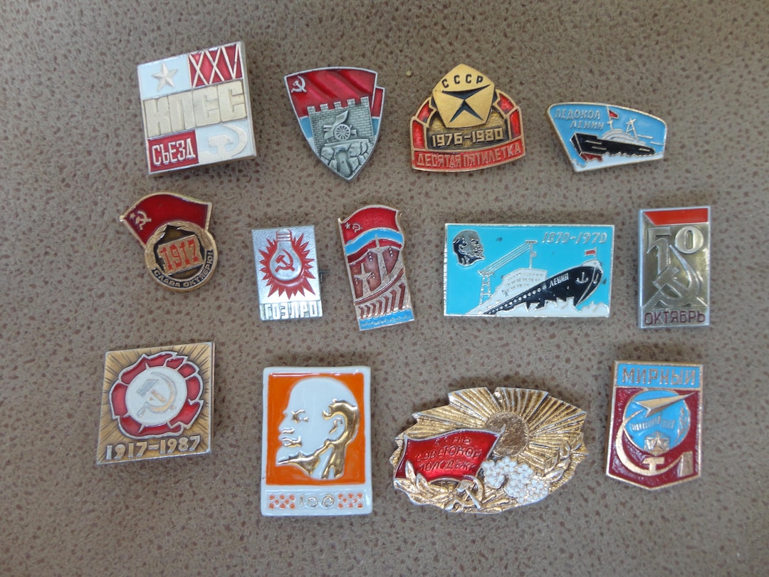 Soviet Vintage Enameled Pins, Nuclear Icebreaker Lenin, USSR Quality ...
