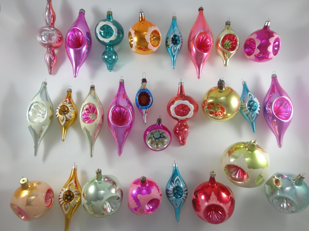 Glass Spotlight and Icicles in Vintage Style. Reflective Balls for ...