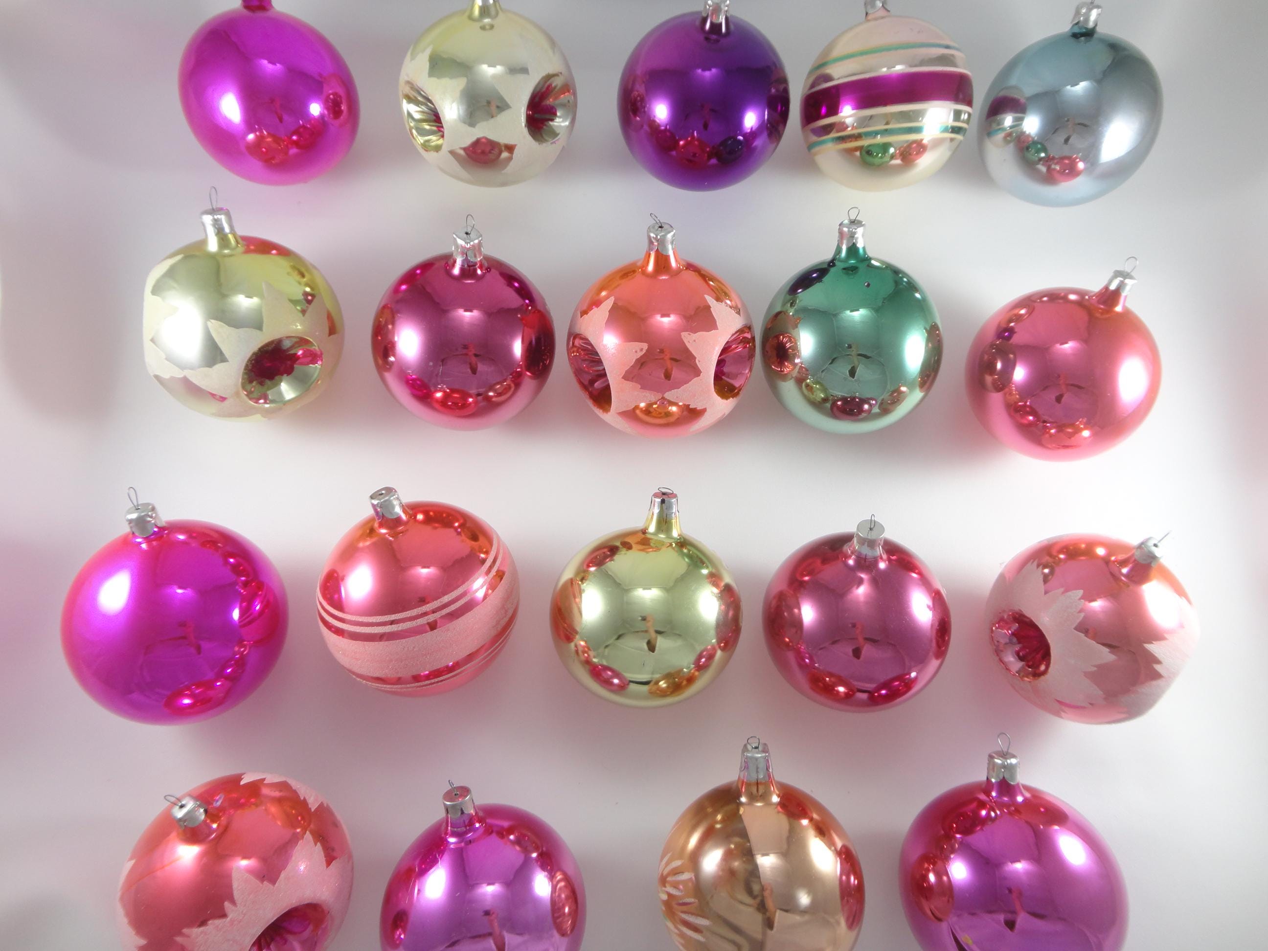 Old Glass Multicolored Balls From the Basement for the Christmas Tree ...