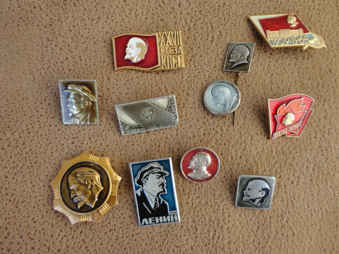 Soviet Communist Enameled Badges. Soviet Vintage Pin. Soviet Russian ...