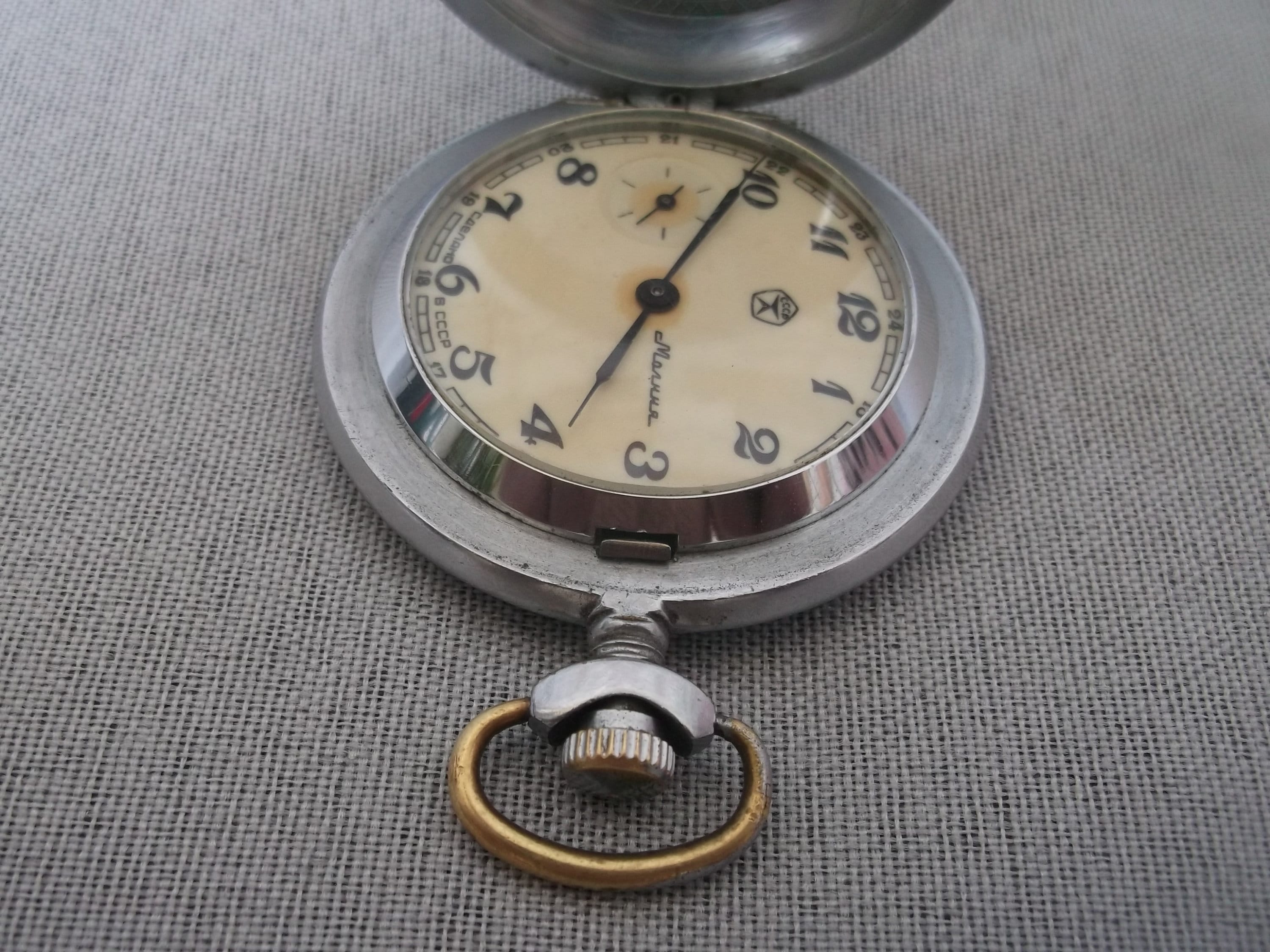 Soviet Pocket Watch / Vintage Watch / Russian Watch Molnija / - Etsy