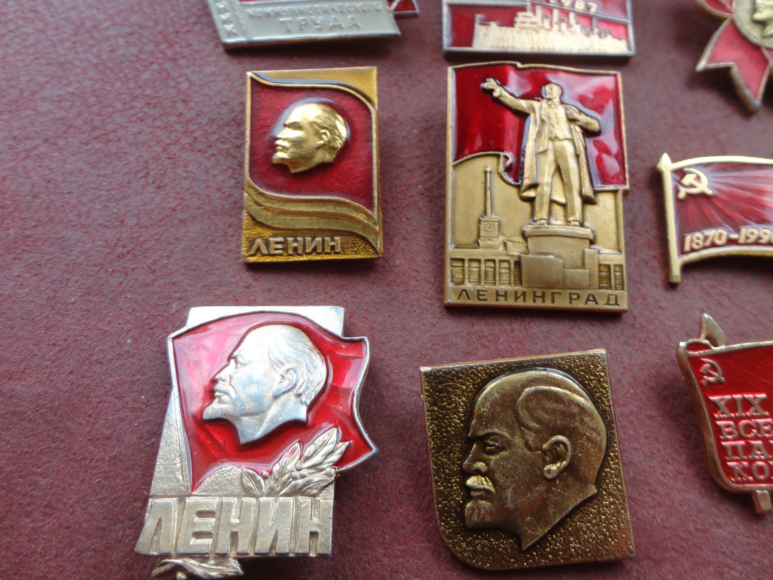 Soviet Red Communist Pins. Soviet Vintage Badge With Lenin - Etsy