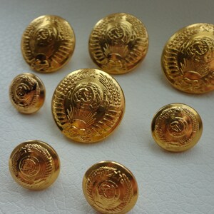 Soviet Vintage Buttons With the Coat of Arms of the USSR. - Etsy