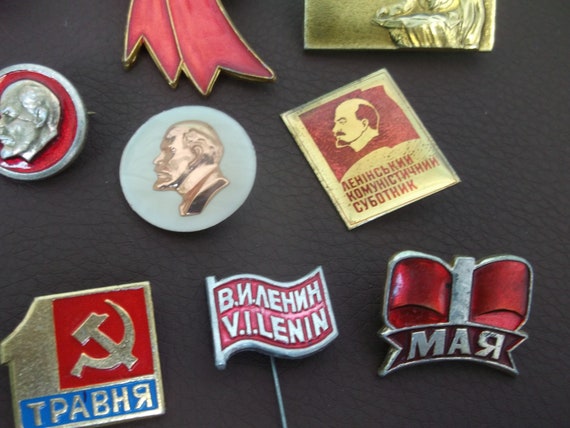 Soviet Propaganda Pins. Old Communist Pin. Vintage En… - Gem