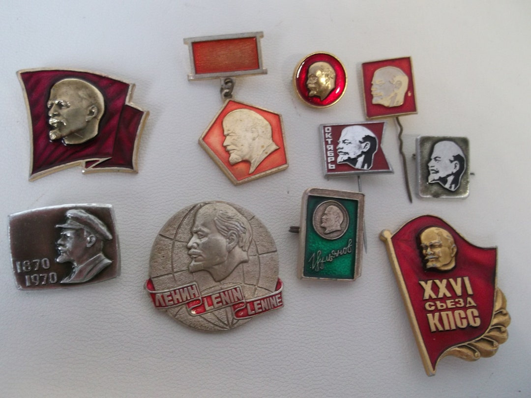 Vintage Russian Pins. Lenin Leader of Soviet Bolshevism. USSR Badges - Etsy
