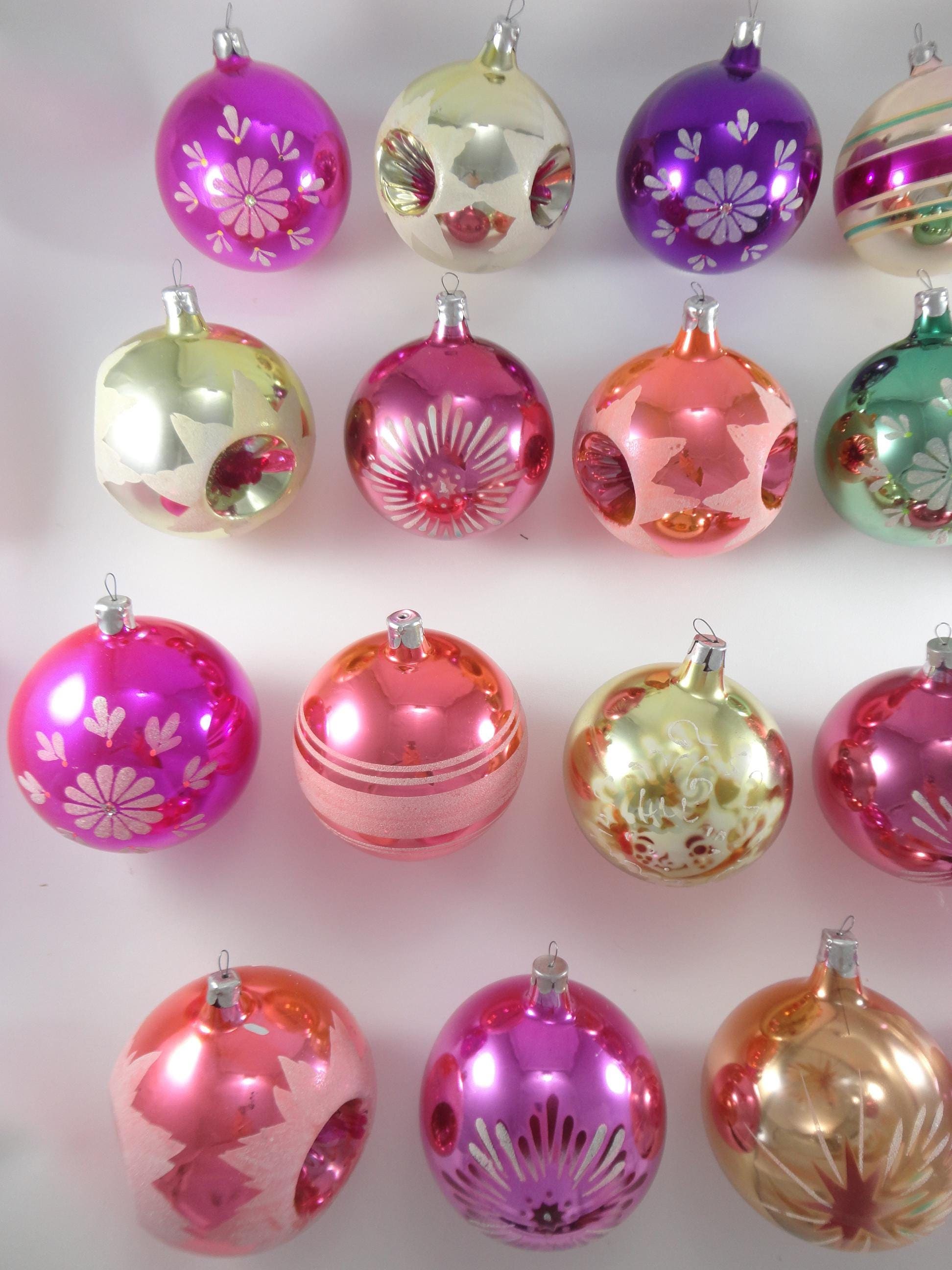Old Glass Multicolored Balls From the Basement for the Christmas Tree ...