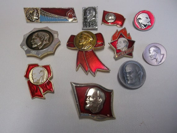 Soviet Vintage Propaganda Badges. Enameled Pins. Sovi… - Gem