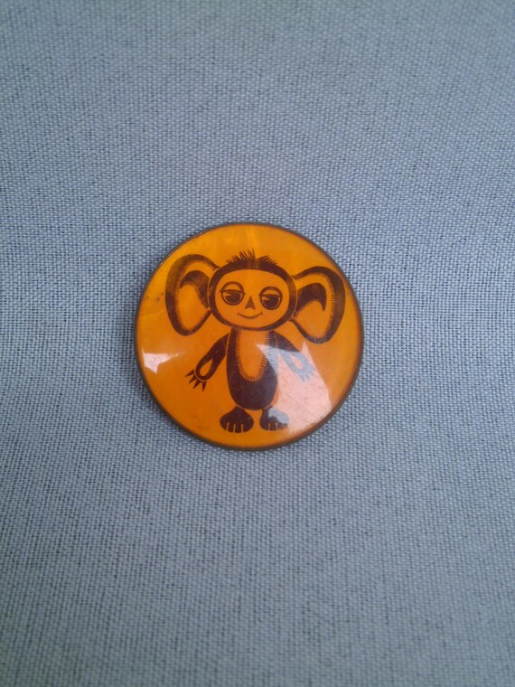 The Cheburashka / Russian Tale / Russian Badge / Soviet Badge | Etsy