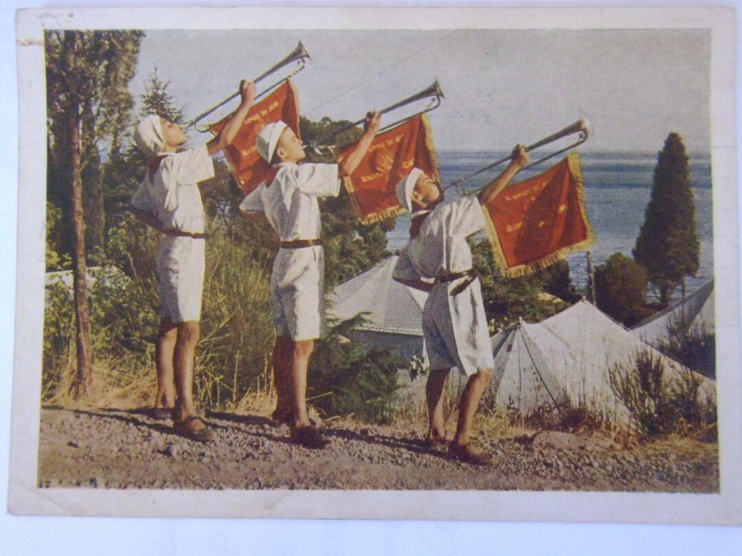 Artek Trumpeters /soviet Postcard Vintage /photo-romanova /publ.the ...