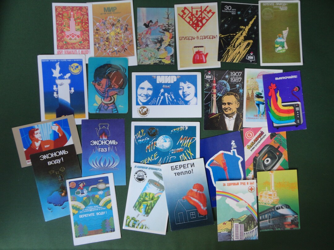 Soviet Vintage Propaganda Pocket Calendars. Set of 22 Pcs - Etsy