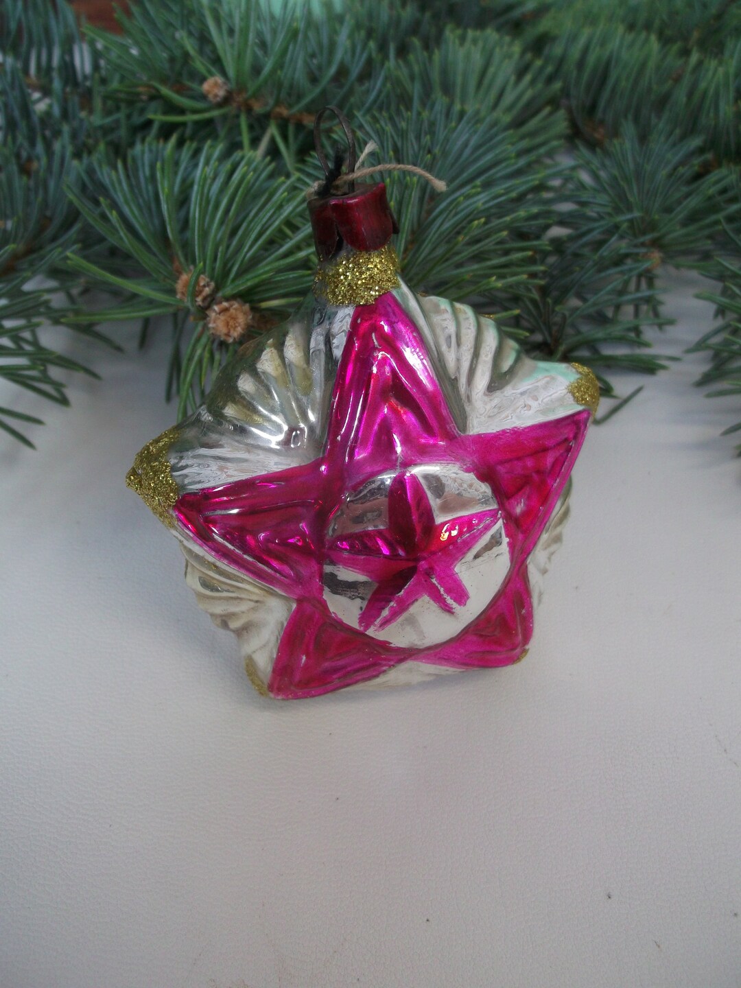 Soviet Communist Red Star From the 1960s. New Year Soviet Ornament ...