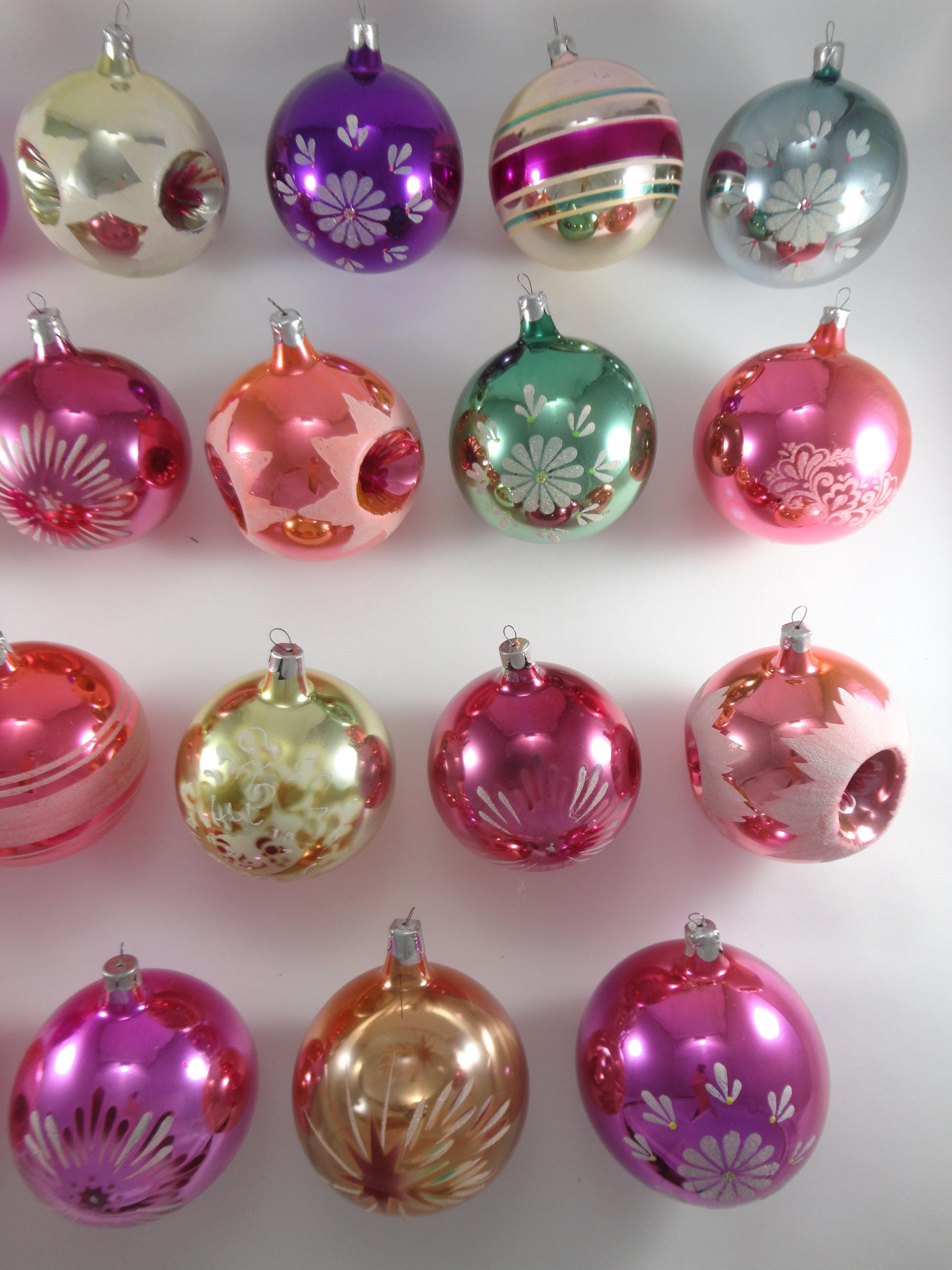 Old Glass Multicolored Balls From the Basement for the Christmas Tree ...