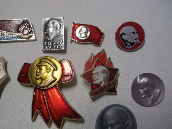 Soviet Vintage Propaganda Badges. Enameled Pins. Sovi… - Gem