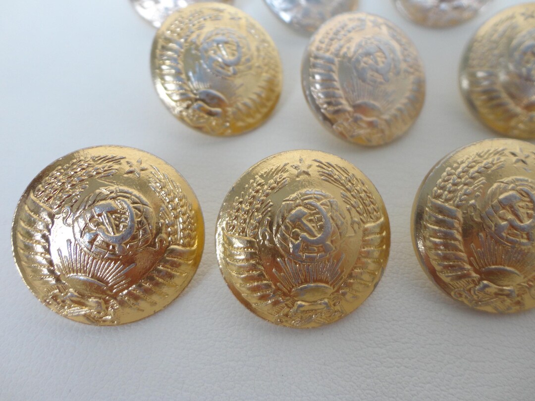 Soviet Vintage Buttons With the Coat of Arms of the USSR. Buttons From ...