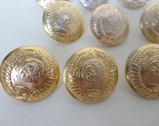 Soviet Vintage Buttons With the Coat of Arms of the USSR. Buttons From ...