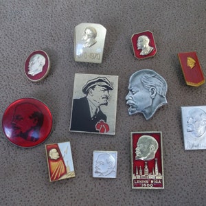 Old Soviet Socialist Pins. Communist Badges. Set of 11 Pins - Etsy