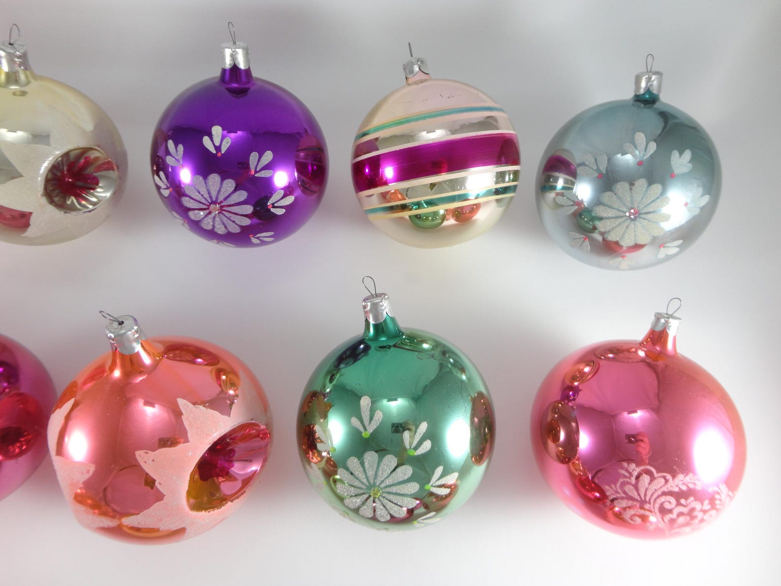 Old Glass Multicolored Balls From the Basement for the Christmas Tree ...