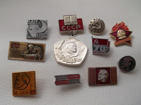 Lenin Vintage Pins. Old Soviet Medal. Soviet Propaganda - Etsy