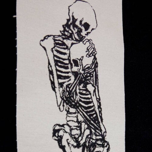 Screenprint SKELETON LOVERS Patch | Etsy