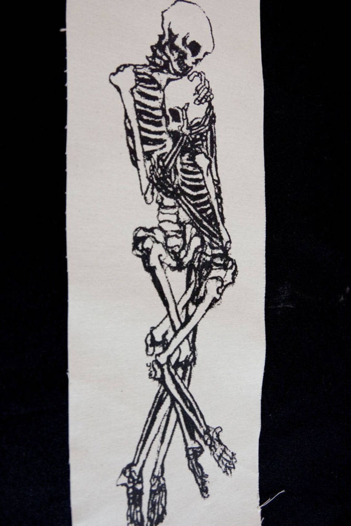 Screenprint SKELETON LOVERS Patch - Etsy