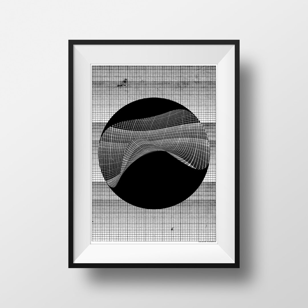 PRINGLE Fine Art Print Optical Abstract Artwork Black and White ...