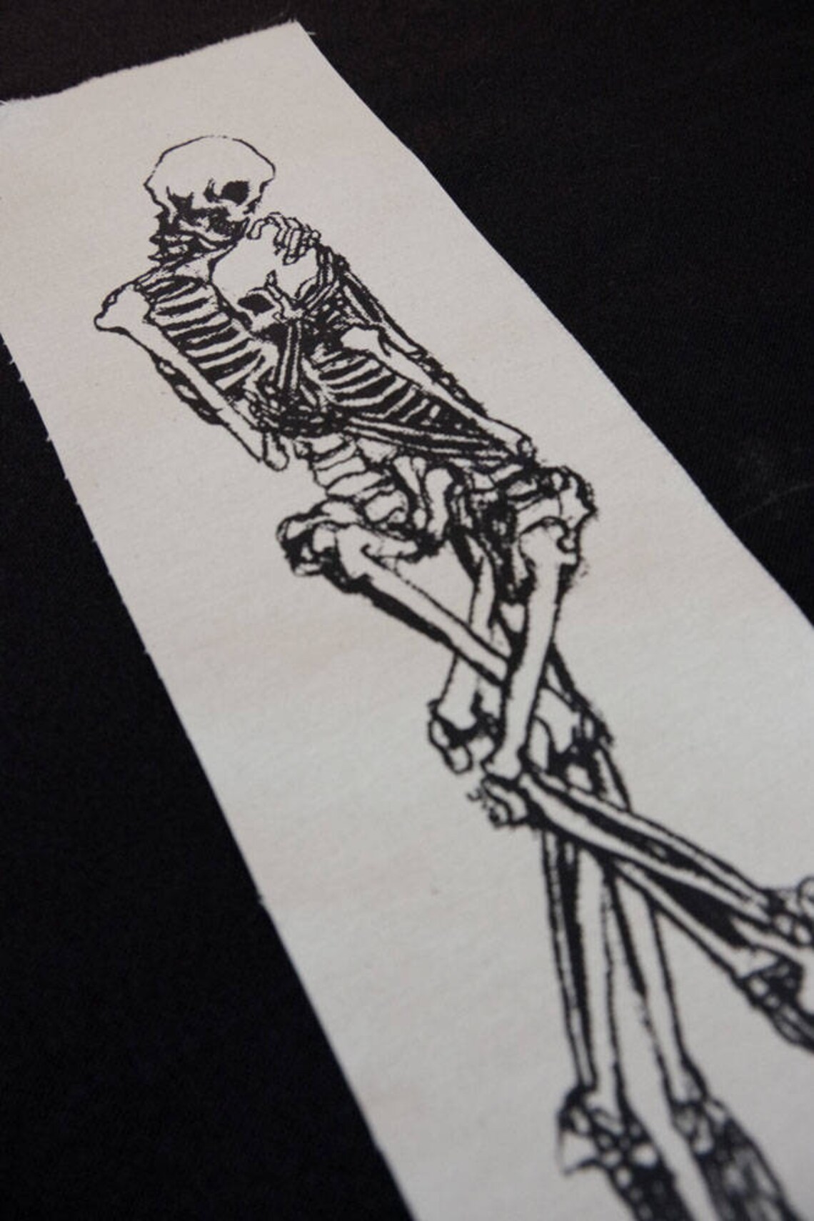 Screenprint SKELETON LOVERS Patch | Etsy