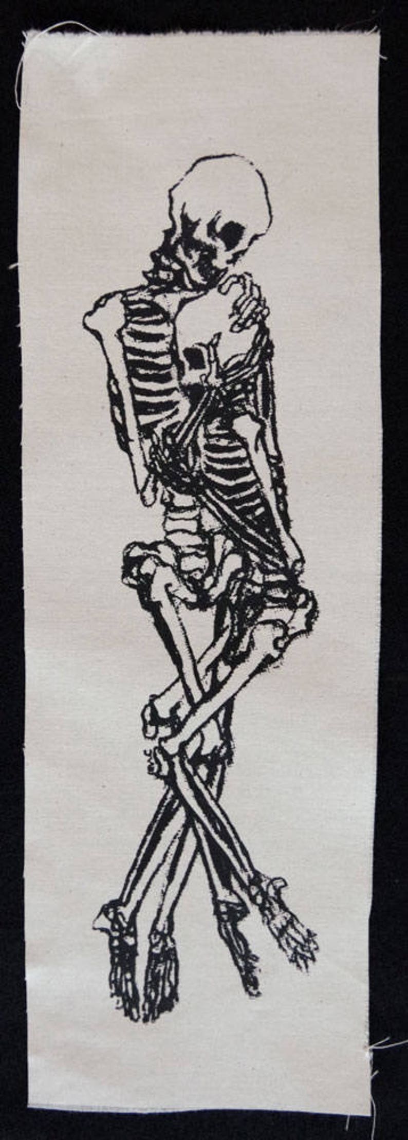 Screenprint SKELETON LOVERS Patch - Etsy