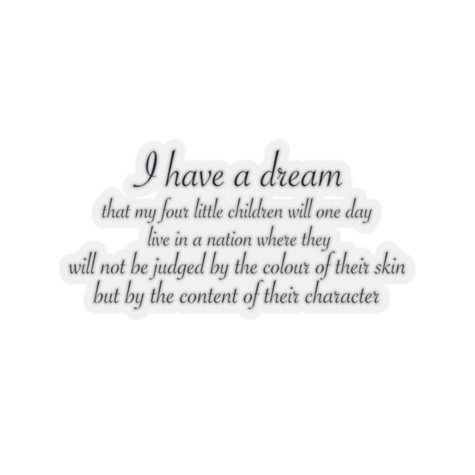 King Quote I Have a Dream Speech - Etsy