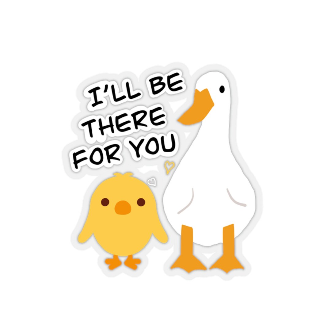 Drawing of A Duck and a Chicken With a Funny Quote From Tv Sticker - Etsy
