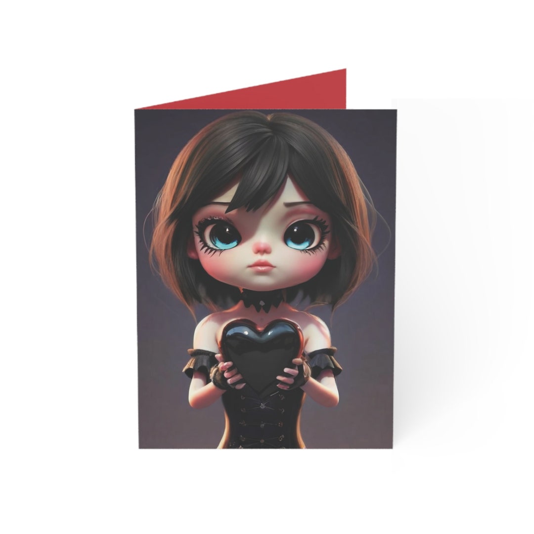 Blank Goth Greeting Cards 10pc, Gothic Aesthetic, Happy Valentine's Day ...