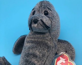 Ty Slippery the Gray Seal Beanie Baby - Etsy